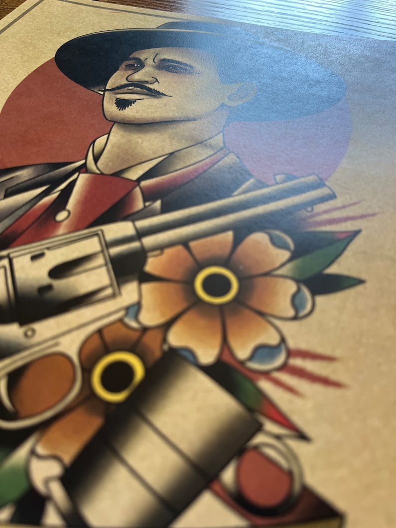 Tombstone Doc Holiday Traditional Americana Tattoo Print - Etsy