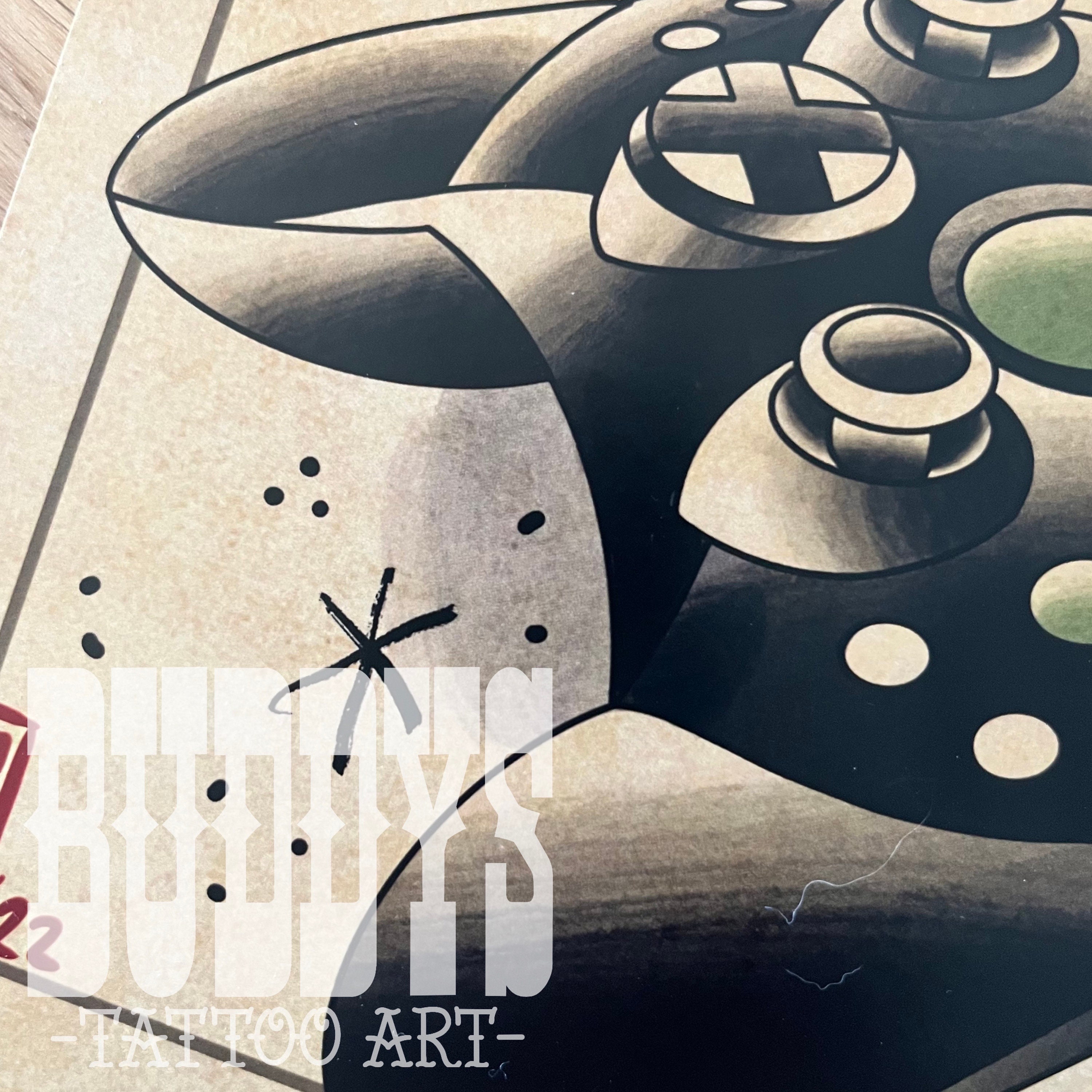 Video Game Controllers Traditional Americana Tattoo Flash Sheet - Etsy