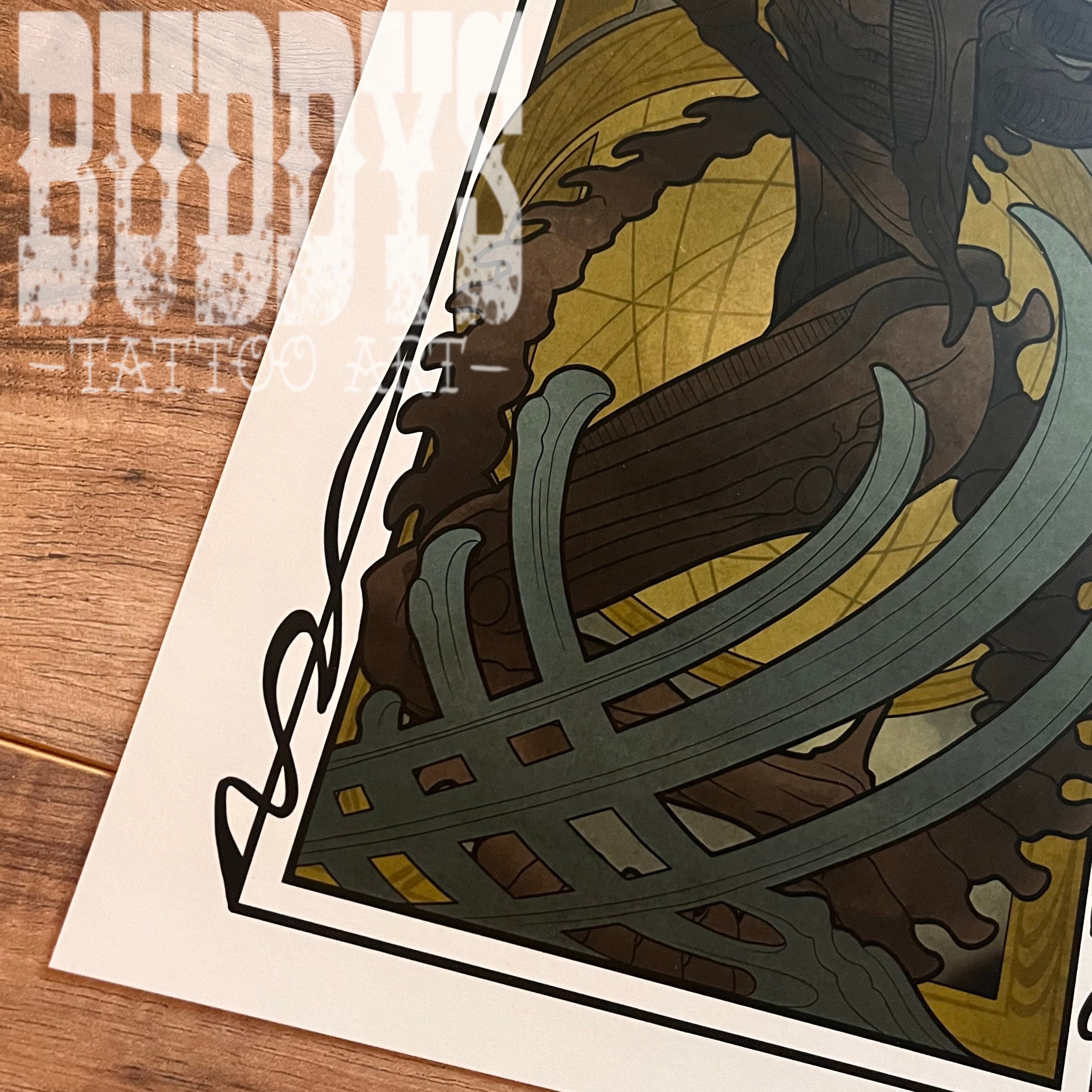 Alien Xenomorph Inspired Art Nouveau Art Deco Print - Etsy