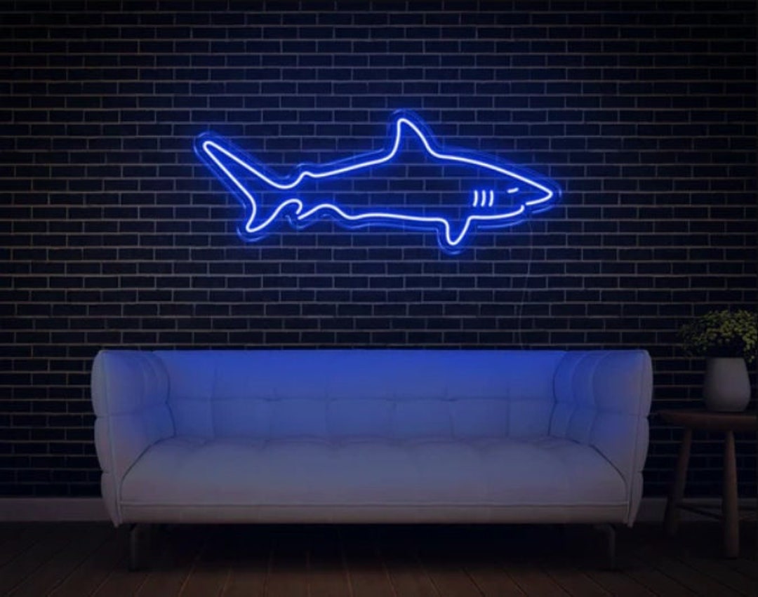 Shark Neon Light Custom Neon Sign Personalized Animal Logo - Etsy