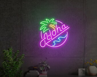 Aloha Neon Sign - Etsy