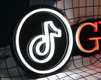 Tik Tok Logo Neon - Etsy Singapore