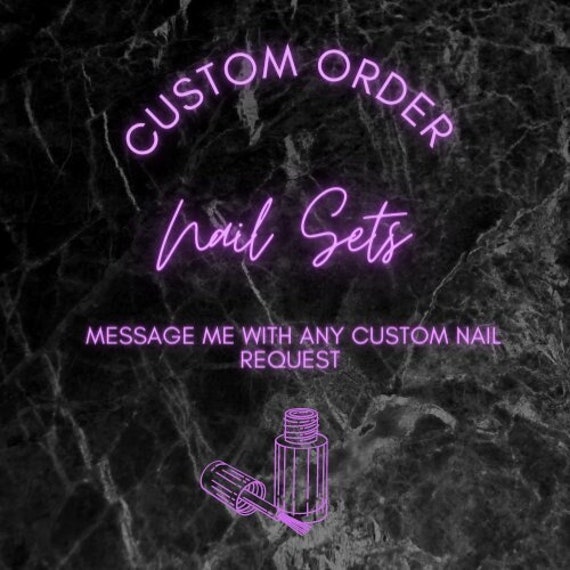Custom Nail Set Luxury Press on Nails Glue on Nails - Etsy