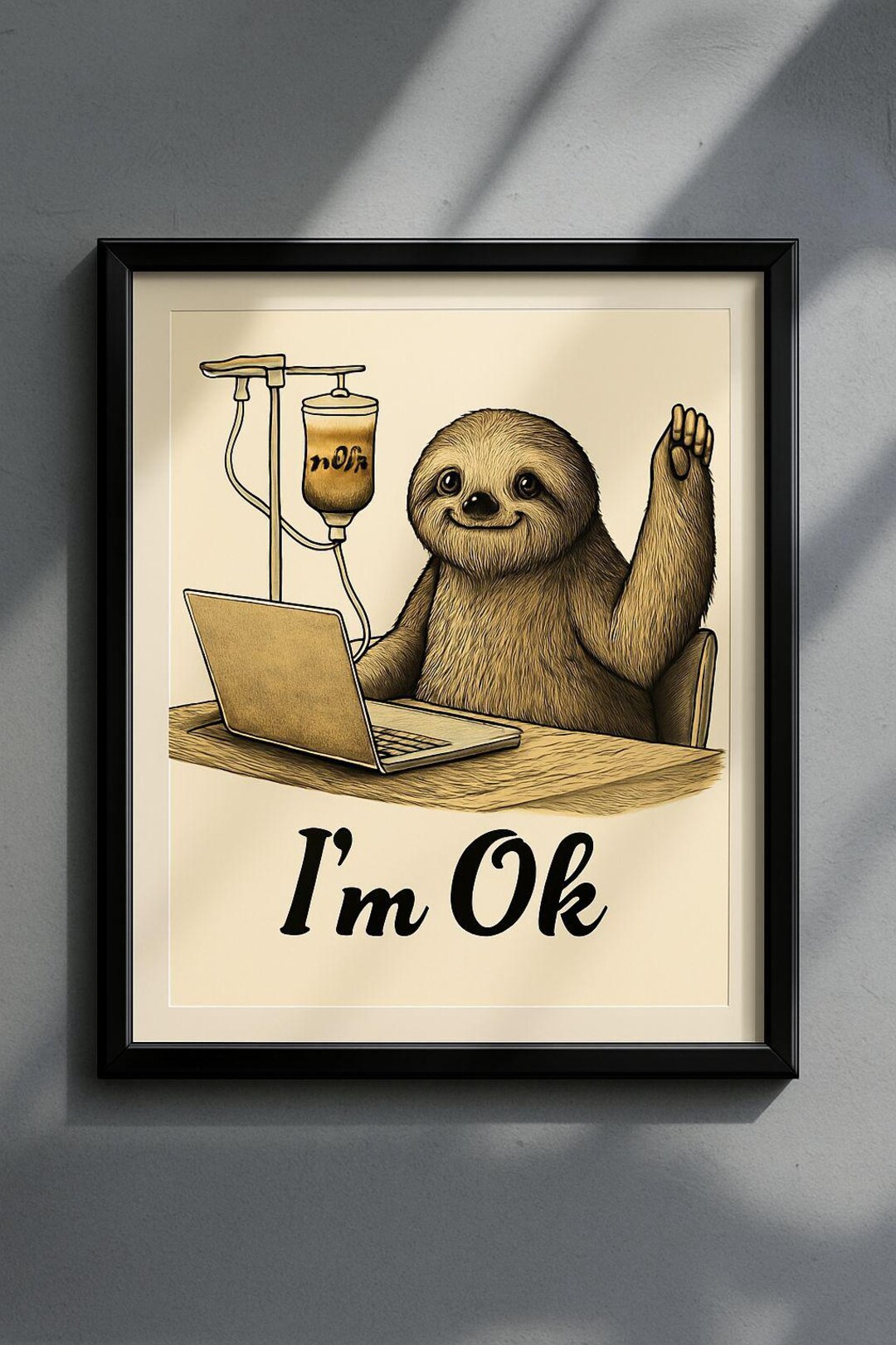 Funny Poster, Sloth Poster, Coffee Poster - Etsy