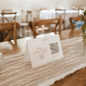 Camera QR Code Table Tent Scan Sign QR Event Card Wedding - Etsy