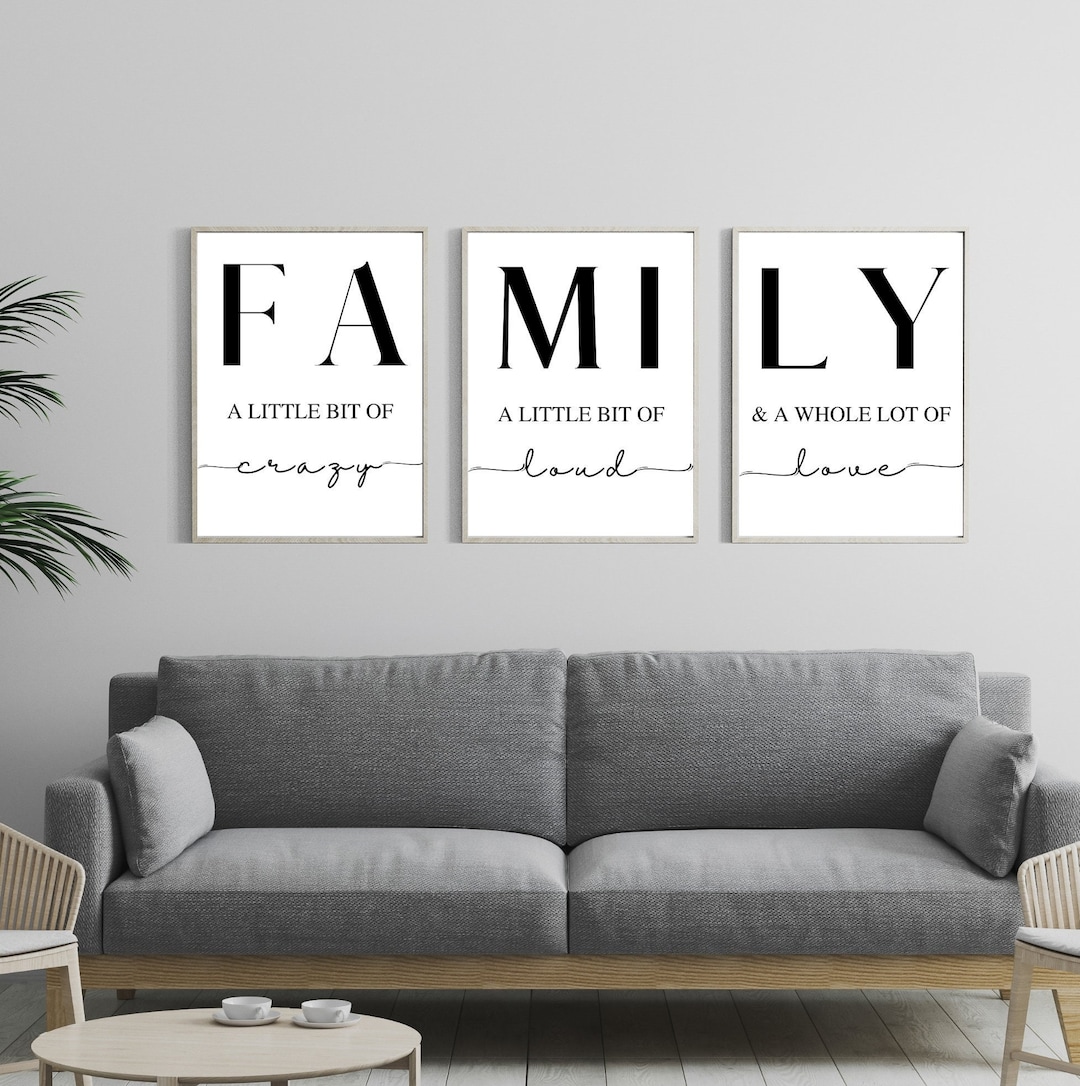 Printable Family Sign Wall Art, Family With Sayings, Minimalistic Art ...