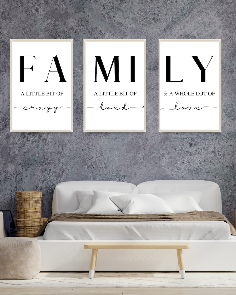 Printable Family Sign Wall Art, Family With Sayings, Minimalistic Art ...