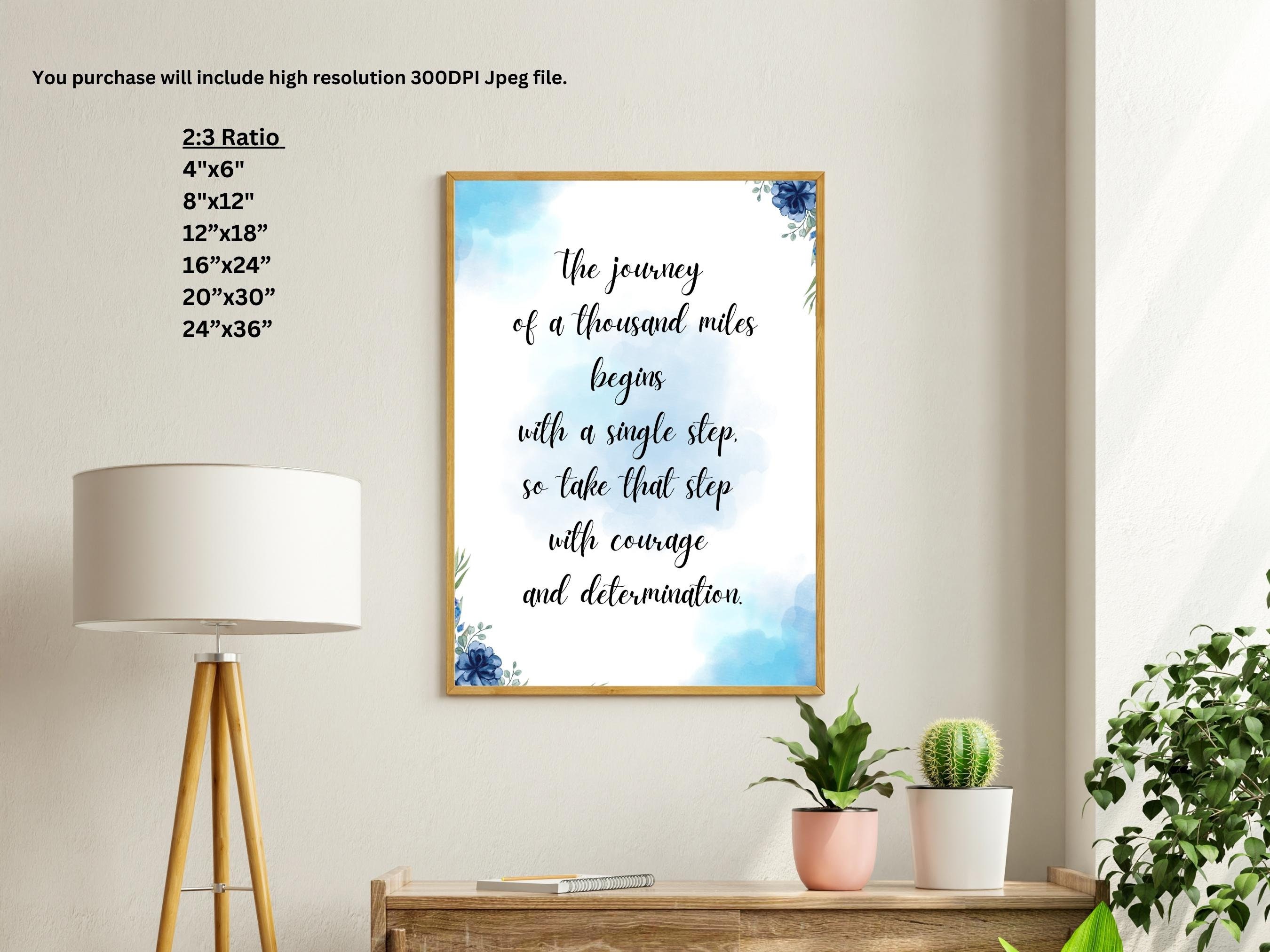 Courage & Determination Printable Inspirational Wall Decor Motivational ...