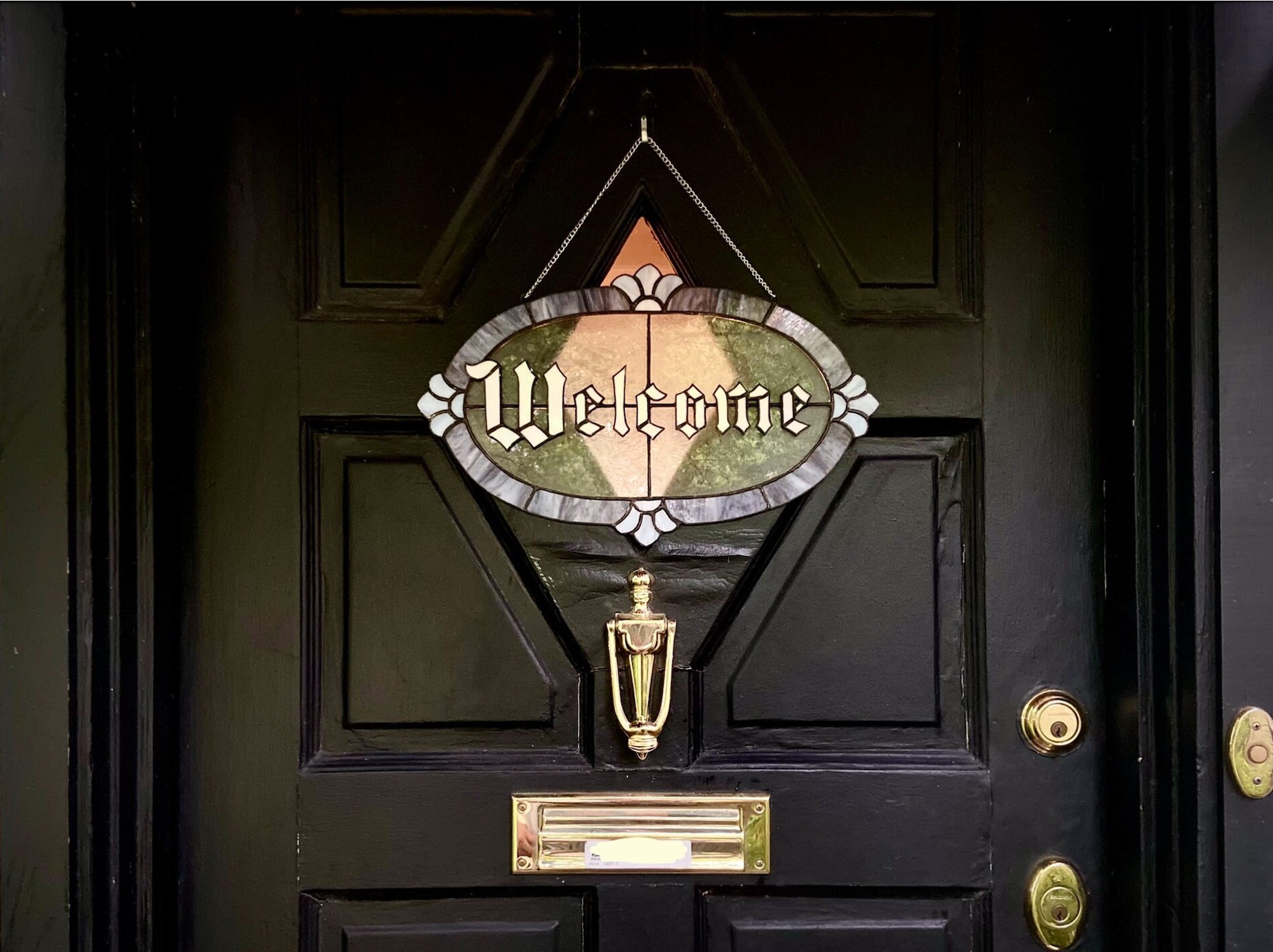 Stained Glass Suncatcher Welcome Sign - Etsy