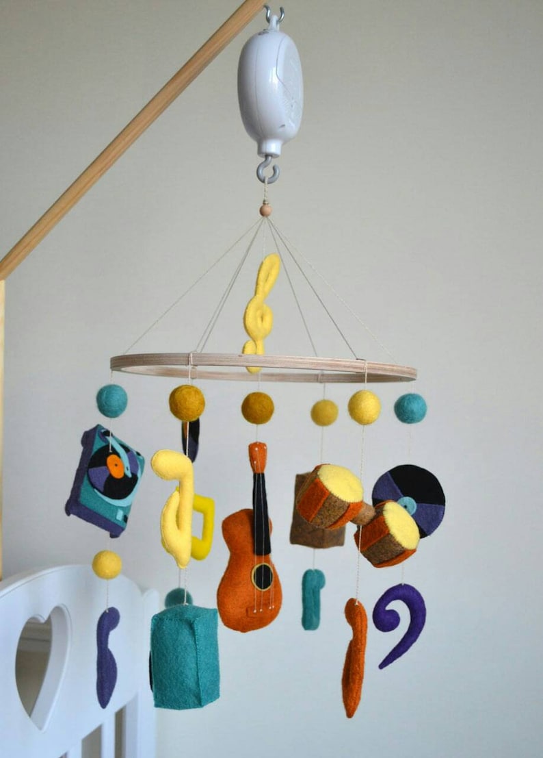 Handmade Music Baby Mobile: Guitar, DJ, Musical Notes - Etsy