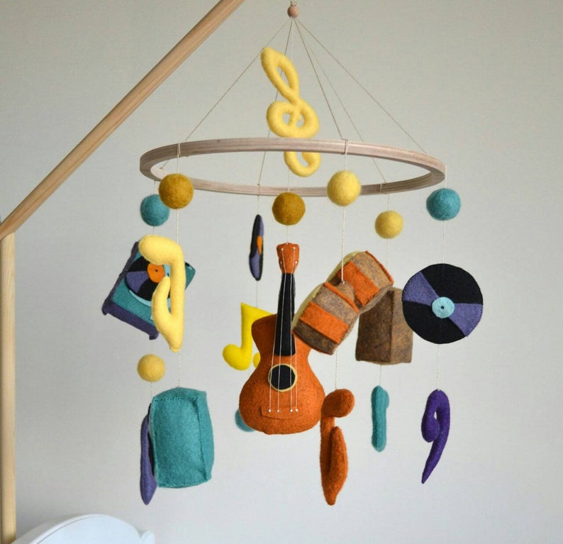Handmade Music Baby Mobile: Guitar, DJ, Musical Notes - Etsy