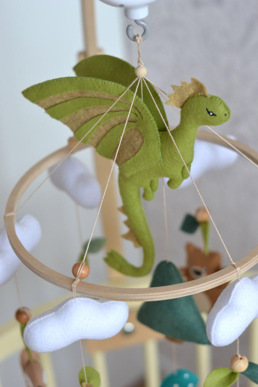 Dragon Baby Mobile: Fantasy Woodland Nursery Decor - Etsy