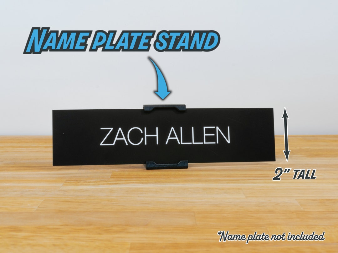 Name Plate Stand / Compact and Light Plastic Stand for Name Plate - Etsy