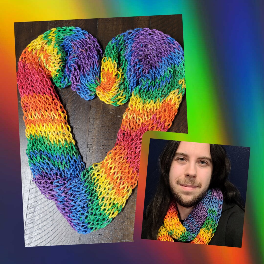 Pride LGBT Drop Stitch Knitted Infinity Scarf - Made to Order - Etsy