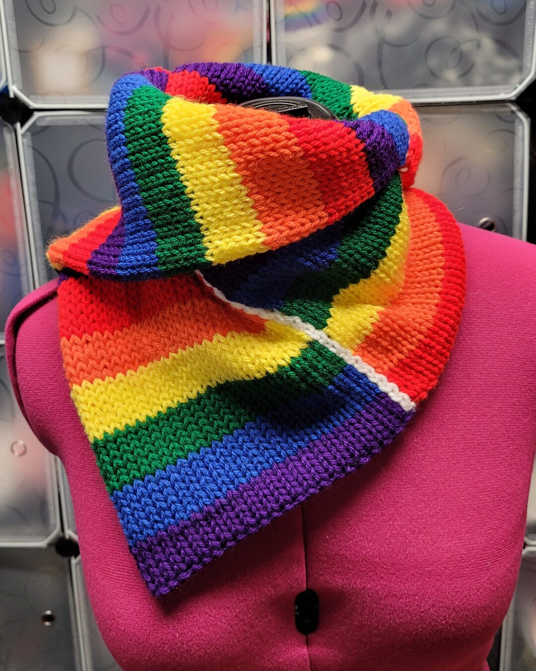 LGBTQ Pride Neck Warmer /made to Order/addi Knitting Machine - Etsy