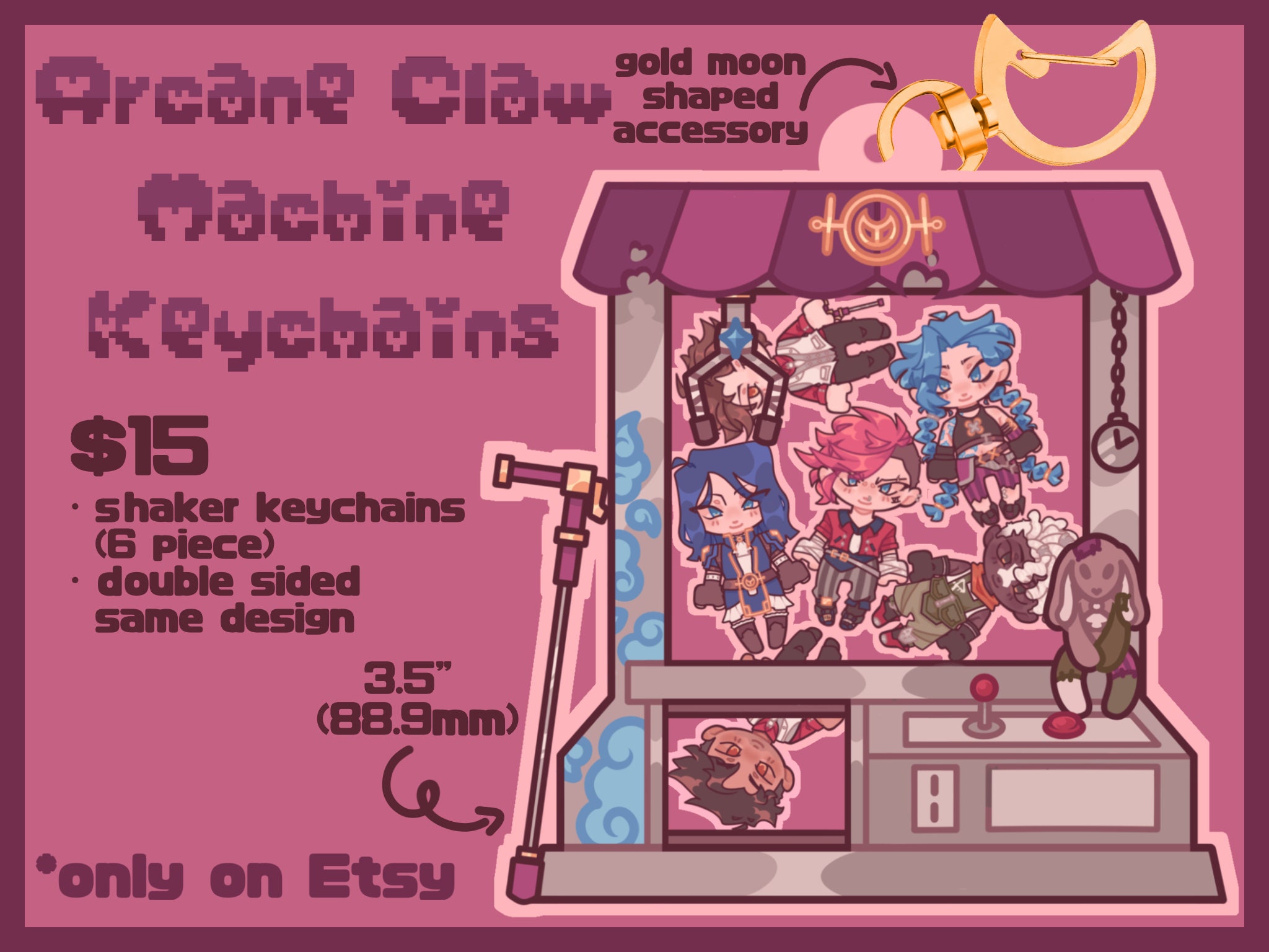 Arcane Claw Machine Keychains - Etsy