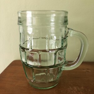 Small Glass Tankard Square Brick Design 225ml - Etsy UK