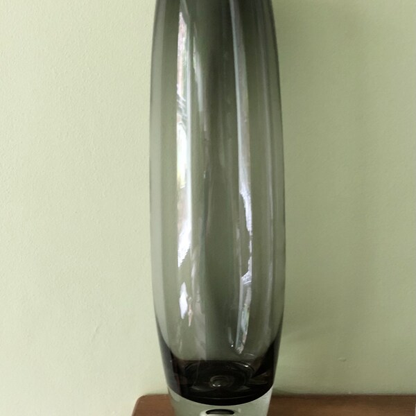 Smoked Glass Vase - Etsy UK