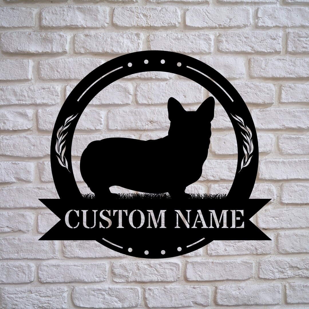 Corgi Metal Art, Corgi Gifts, Gift for Corgi Owner, Custom Corgi Sign ...