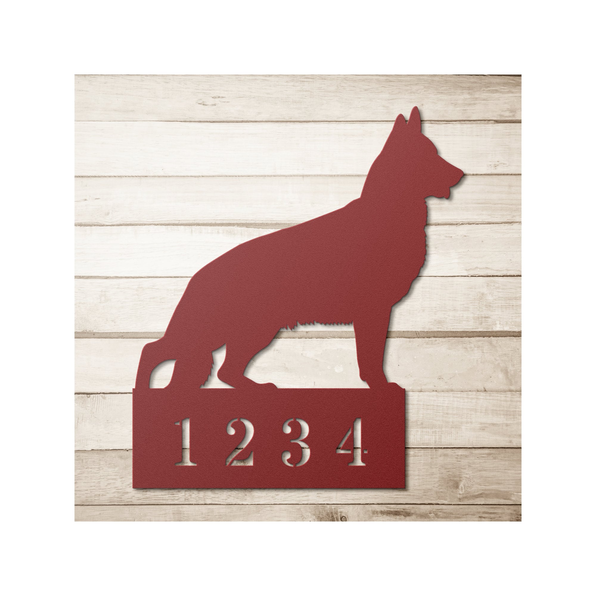 Metal House Numbers, German Shepherd House Number, Housewarming Gift ...