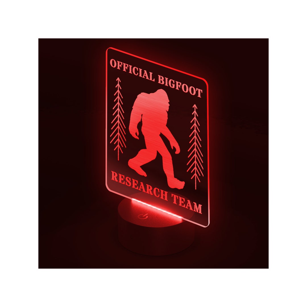 Bigfoot Acrylic LED Sign, Sasquatch Led Lamp for Room, Bigfoot Gifts ...