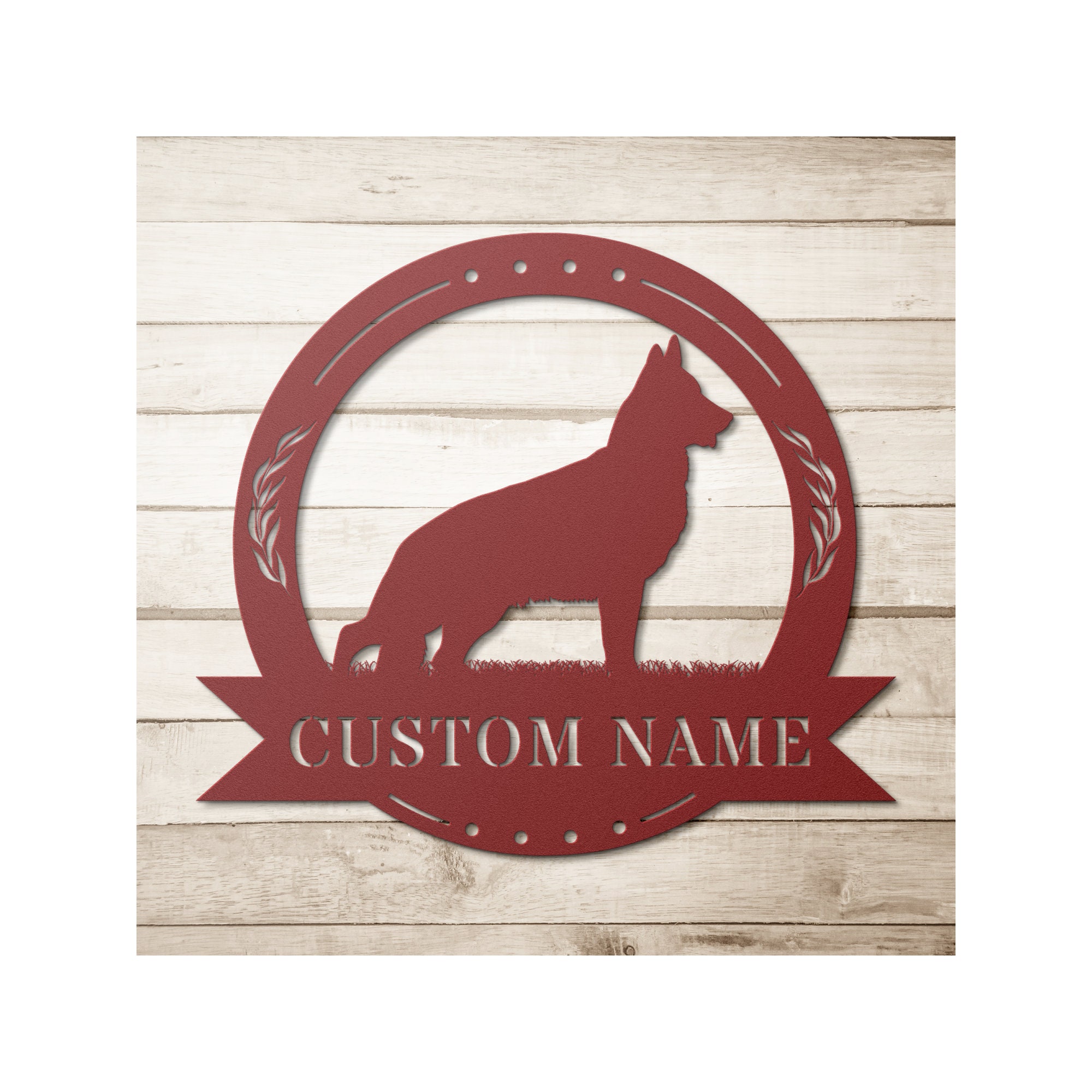 German Shepherd Sign Metal Wall Art Personalized Gifts for Dog Owners ...