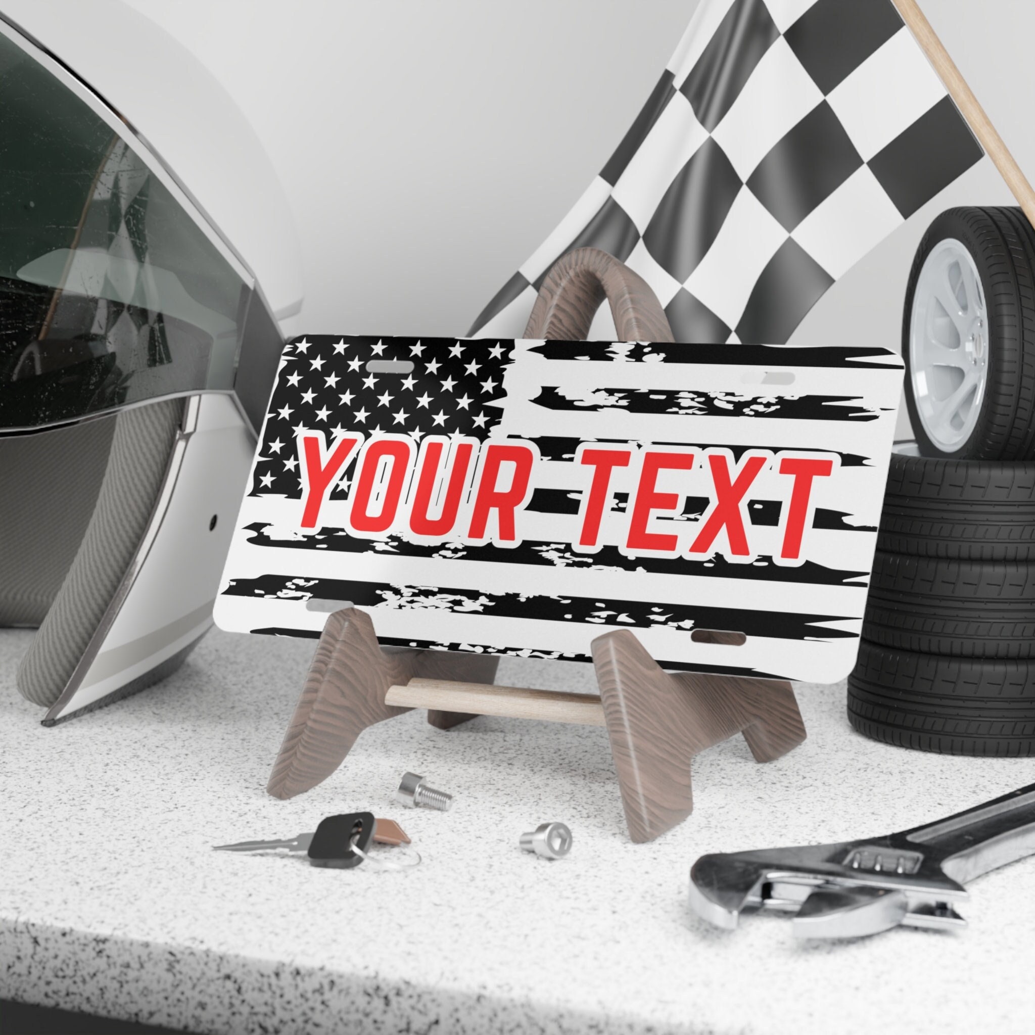 American Flag License Plate, Personalized License Plate, Vanity Plate ...