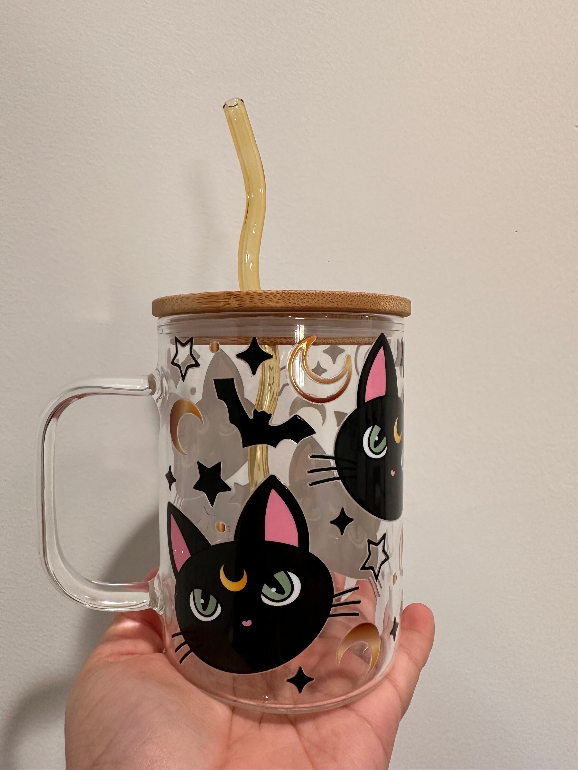 Sailor Moon Cup, Luna Cup, Iced Coffee Cups, 24oz Cups, Cups With ...