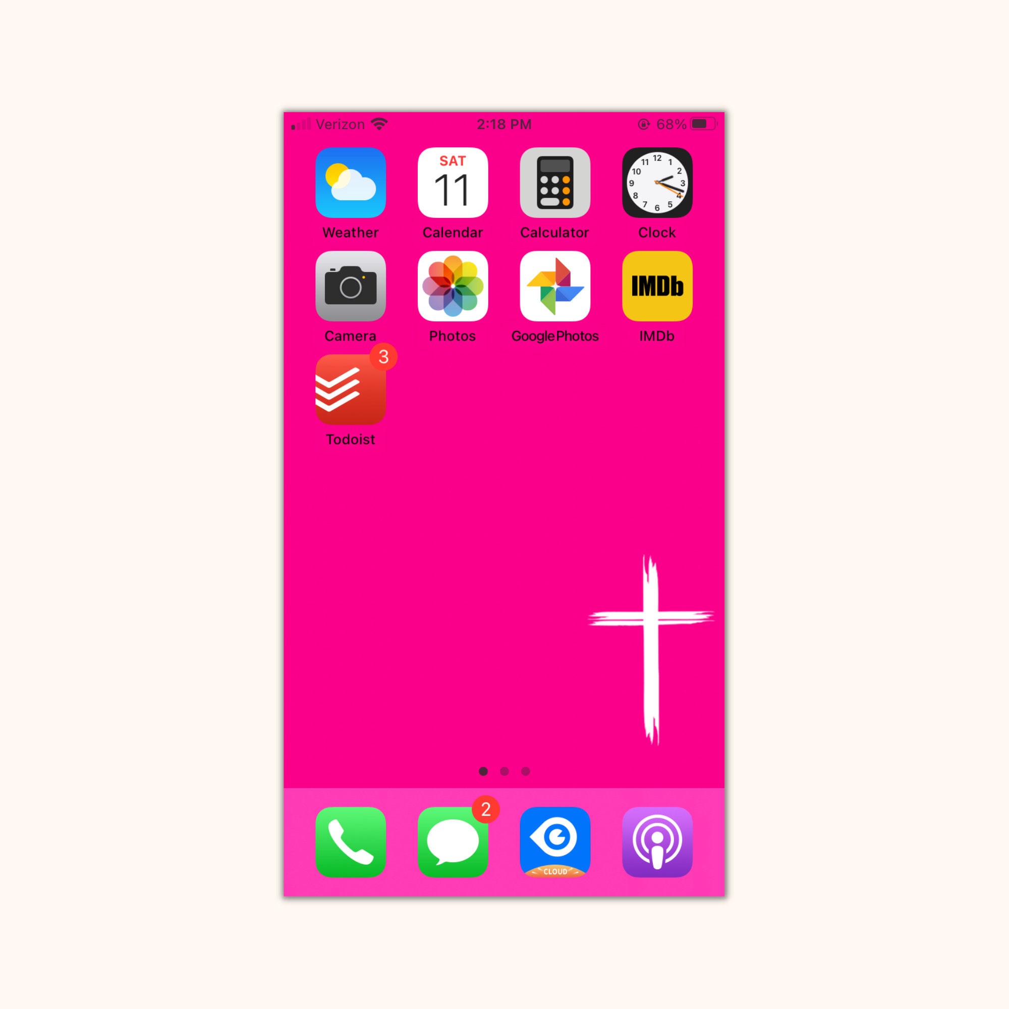 Christian Phone Wallpaper Digital Download | Hot Pink Cell Phone ...