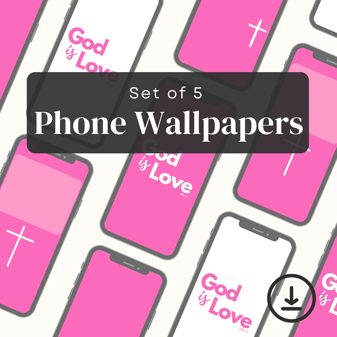 Christian Phone Wallpaper Digital Download | Hot Pink Cell Phone ...