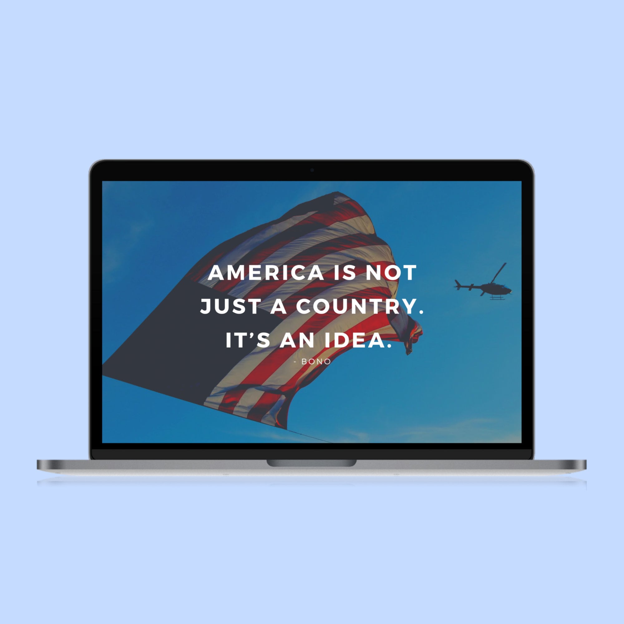 Patriotic Quotes Desktop Wallpaper, Americana Laptop Background, Fourth ...