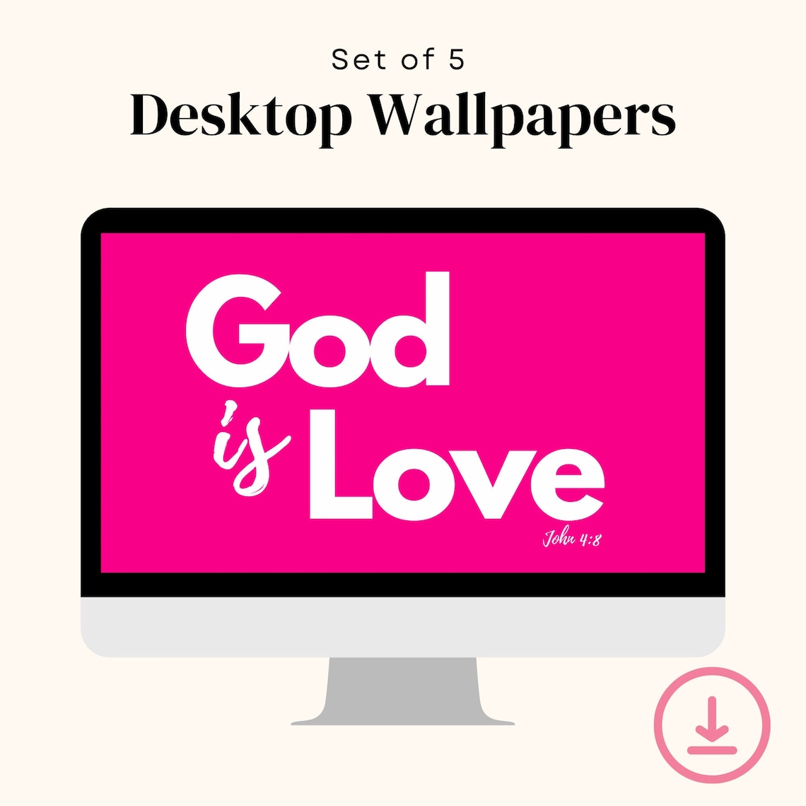 Christian Desktop Wallpaper | Hot Pink Laptop Wallpaper | Cross ...