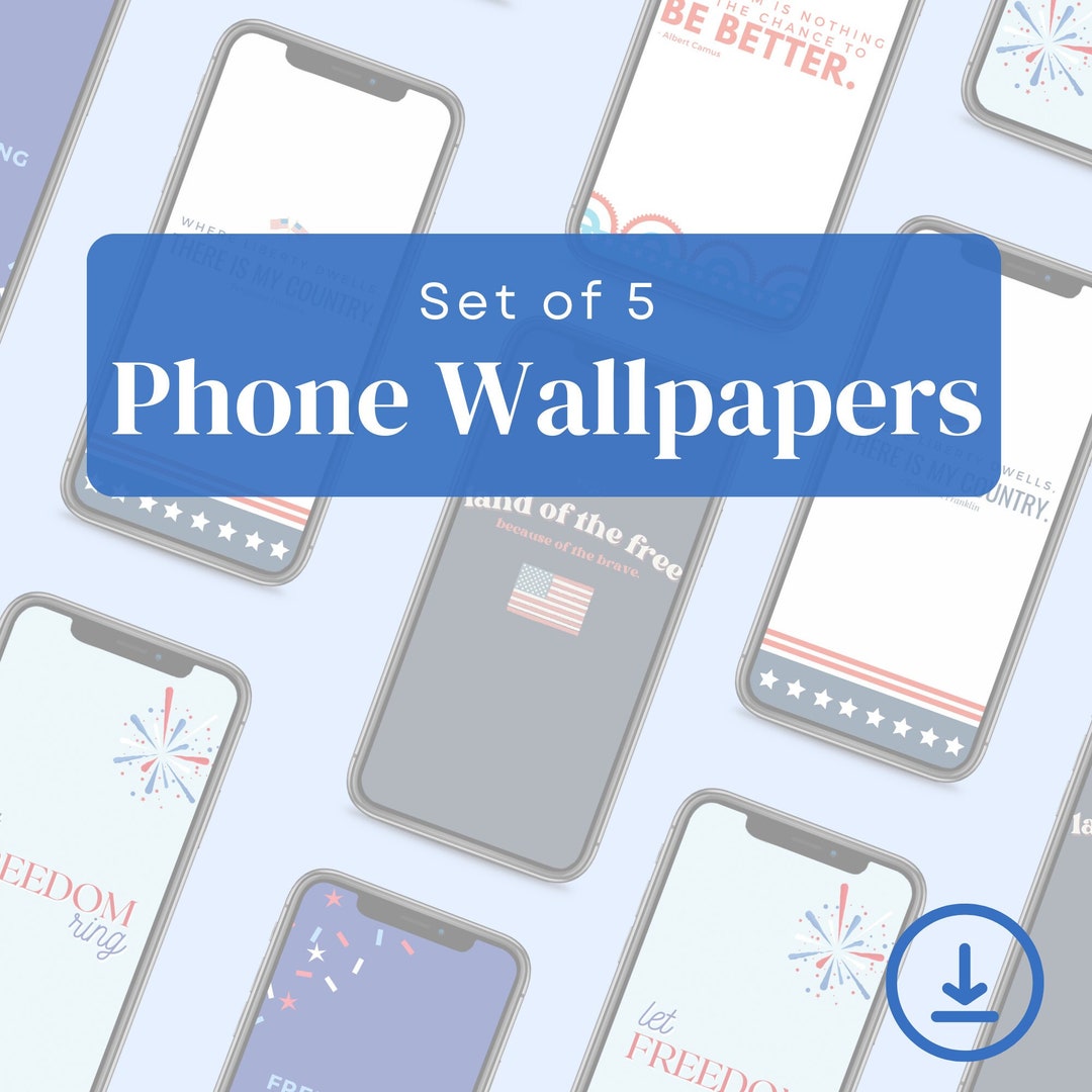 Patriotic Quotes Phone Wallpaper Digital Download, Americana Cell Phone ...