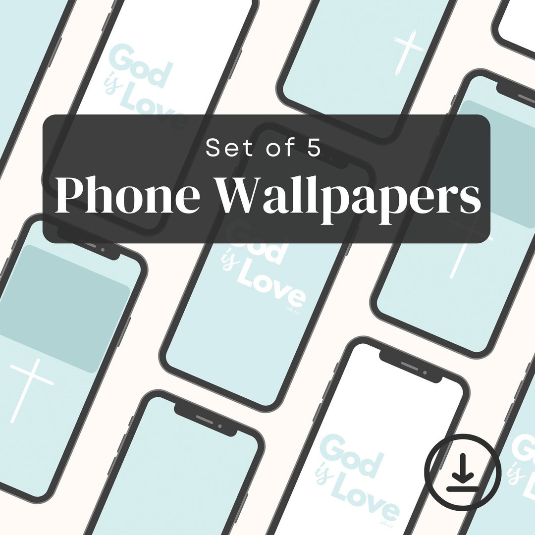 Christian Phone Wallpaper Digital Download | Ice Blue Cell Phone ...