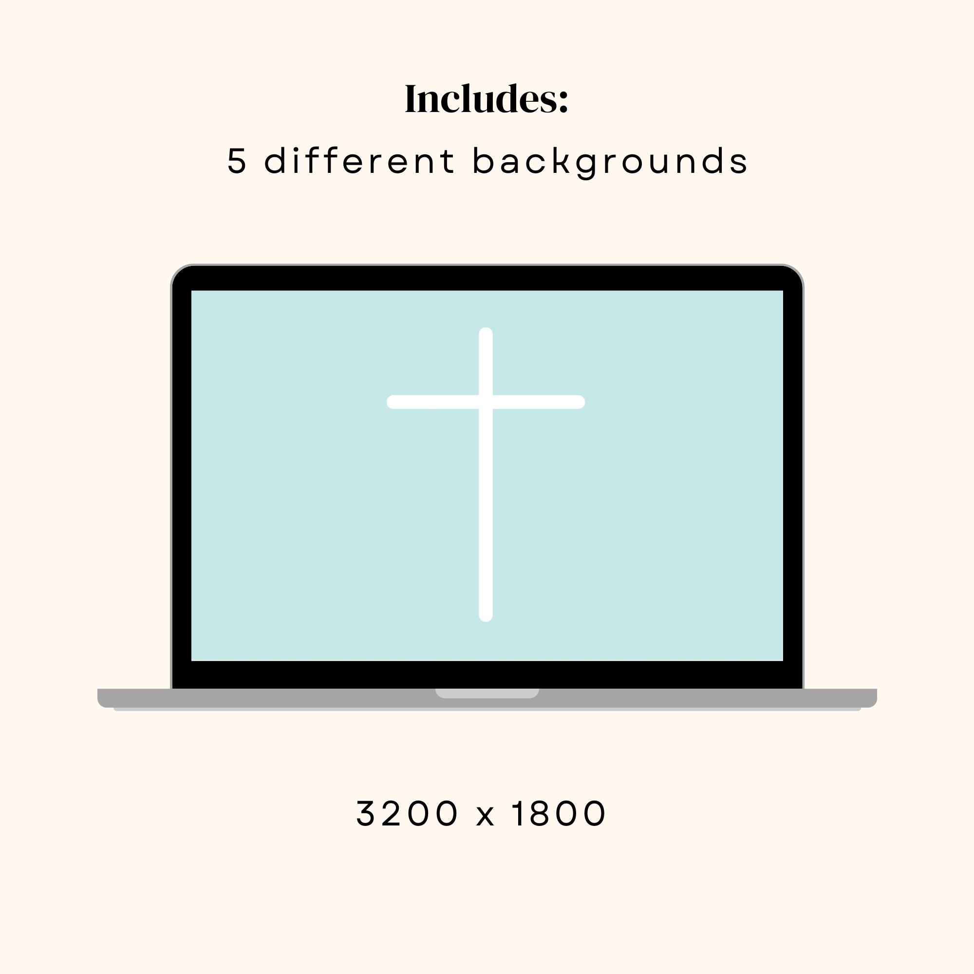 Christian Desktop Wallpaper | Ice Blue Laptop Wallpaper | Cross ...