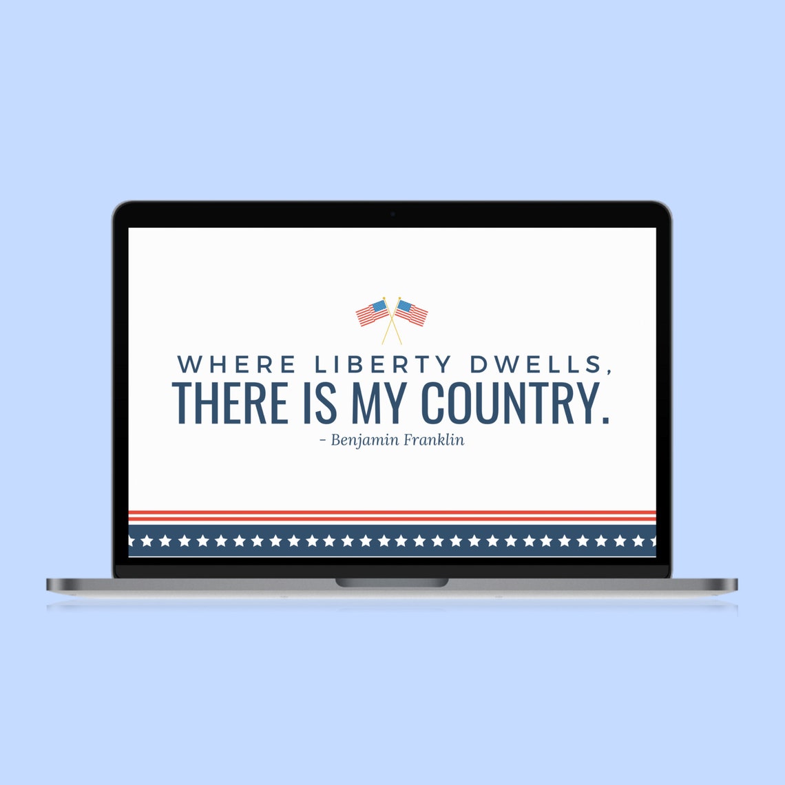 Patriotic Quotes Desktop Wallpaper, Americana Laptop Background, Fourth ...