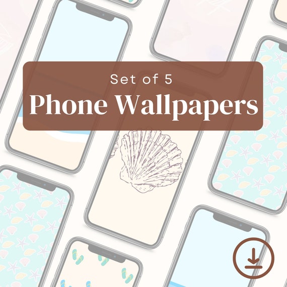 Beach Phone Wallpaper Digital Download Shore Cell Phone | Etsy