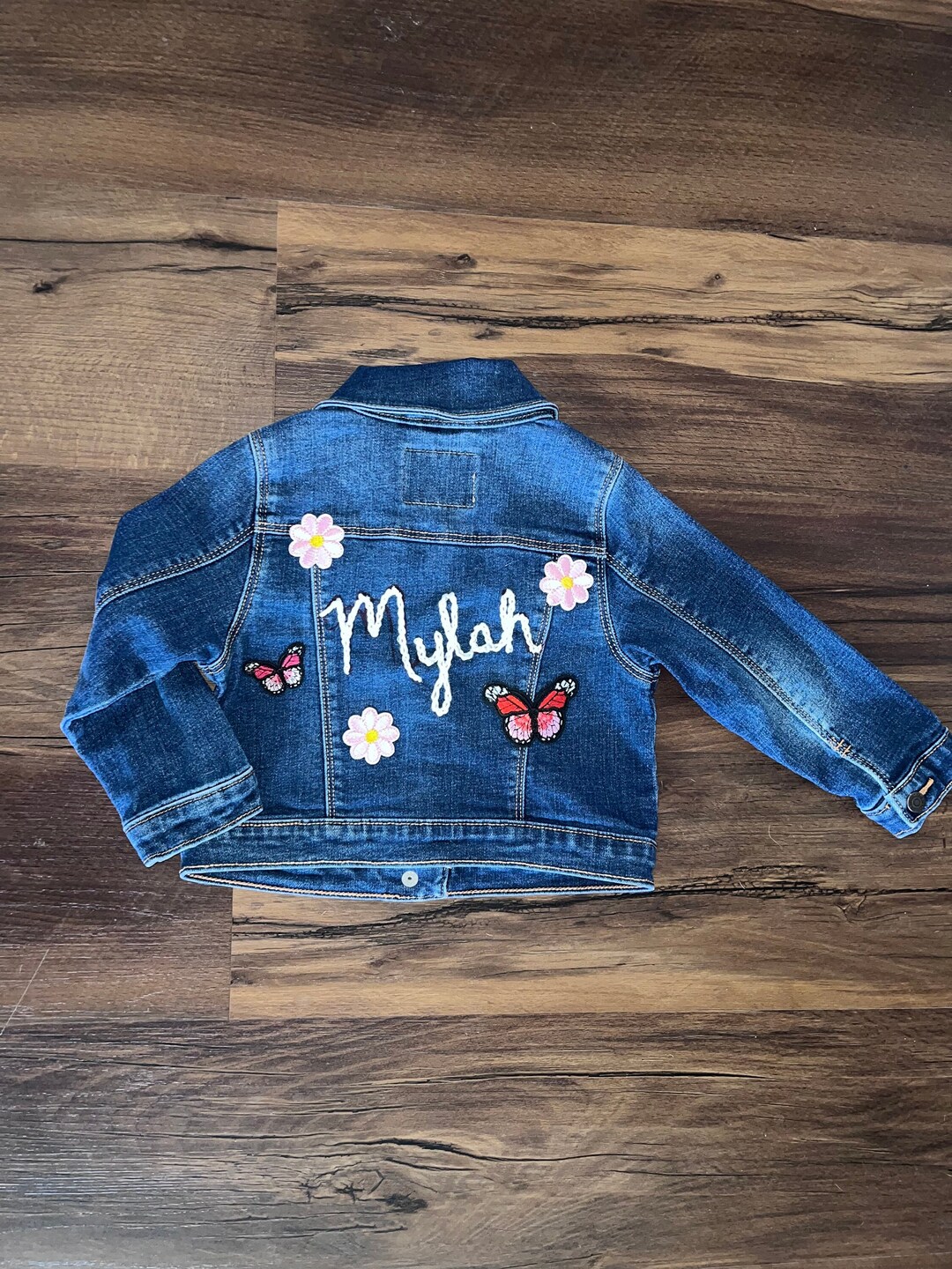Custom Hand Embroidered Denim Jacket - Etsy