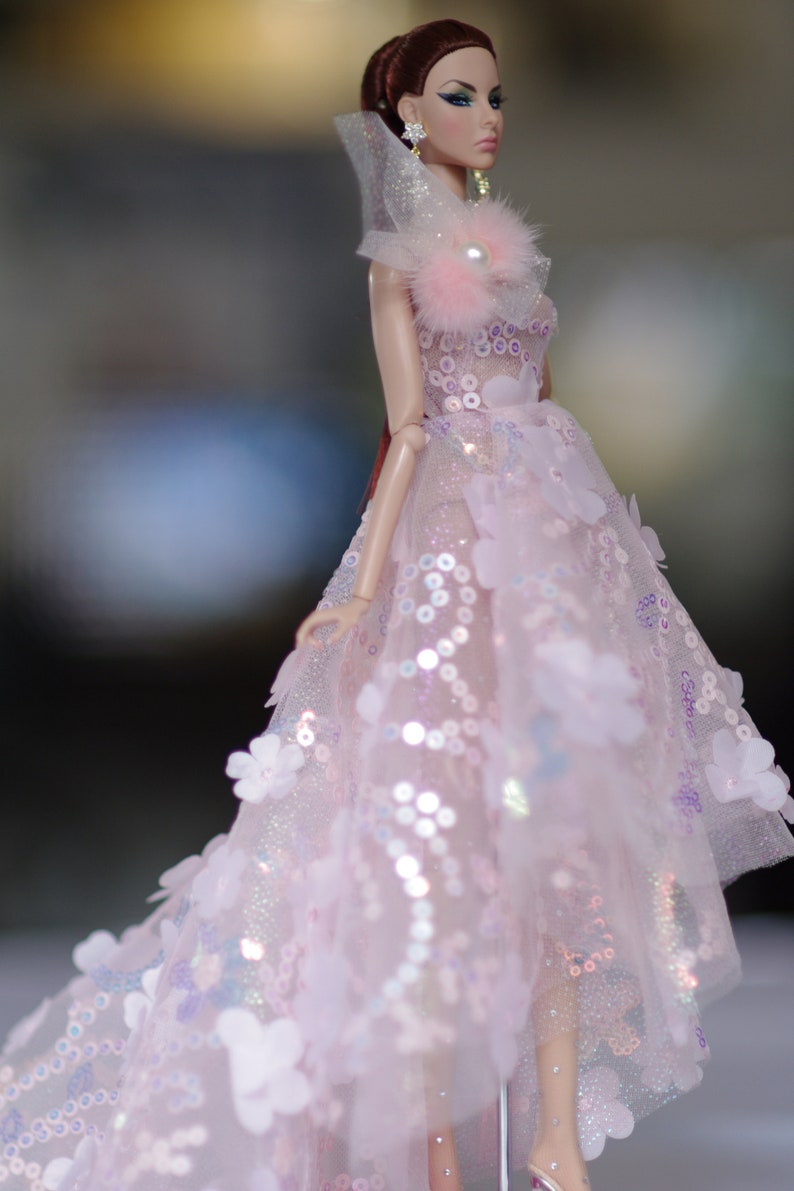 Floral Sequin Doll Dress - PINK for Integrity Toys Fashion Royalty ...
