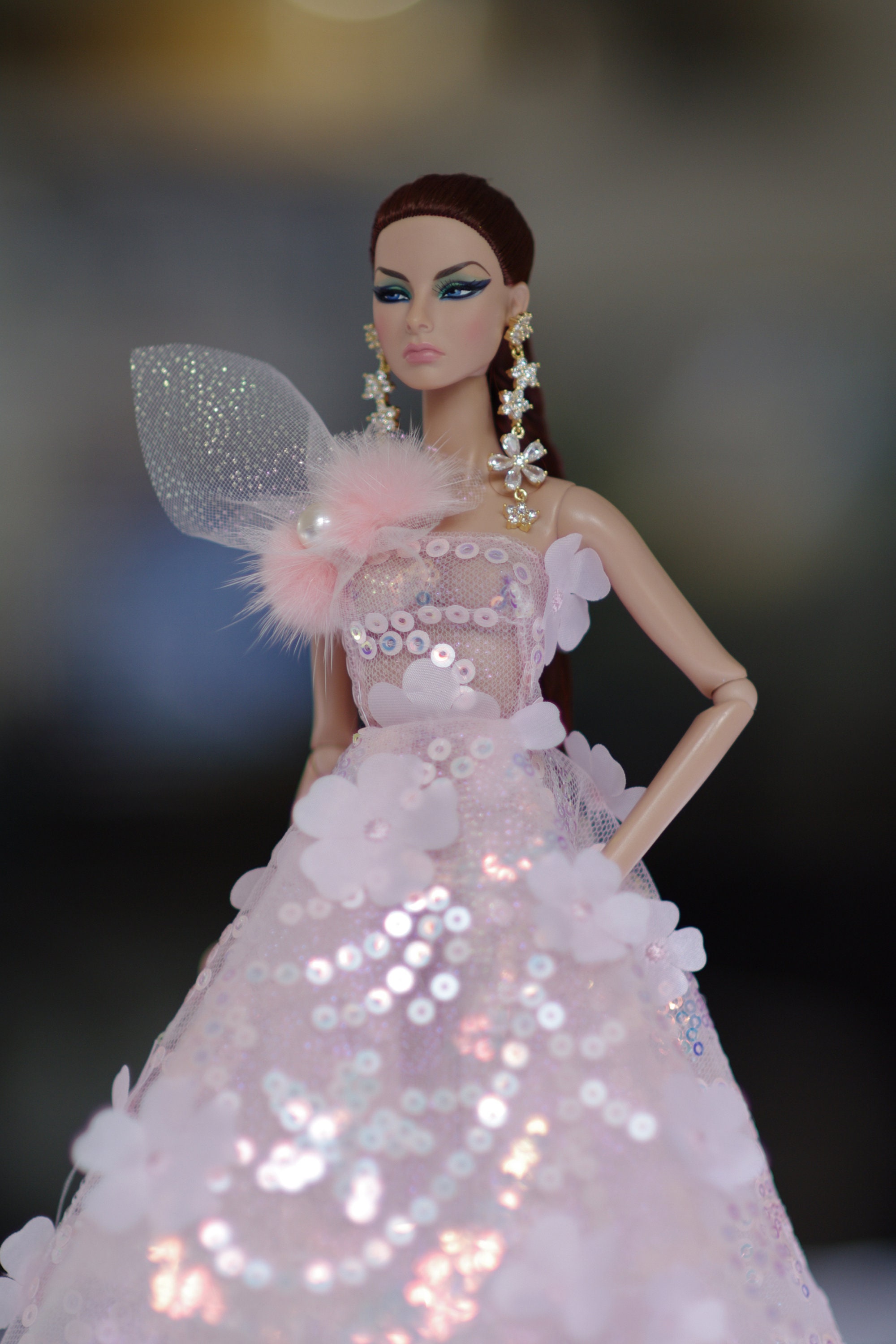 Floral Sequin Doll Dress - PINK for Integrity Toys Fashion Royalty ...