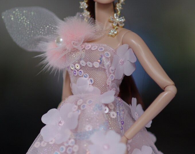 Floral Sequin Doll Dress - PINK for Integrity Toys Fashion Royalty ...