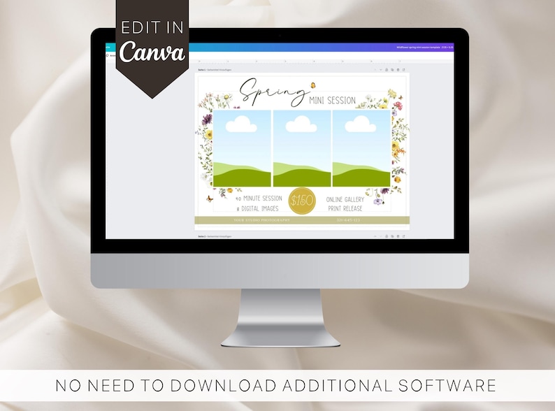 Spring Mini Session Template: Family Photo Shoot Marketing (canva) - Etsy