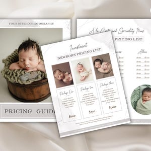 Newborn Pricing Guide Canva Templates for Photographers, Newborn Price ...