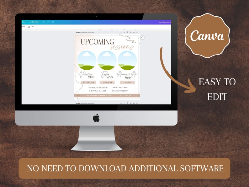 Upcoming Sessions Canva Template for Photographers, Mini Session ...