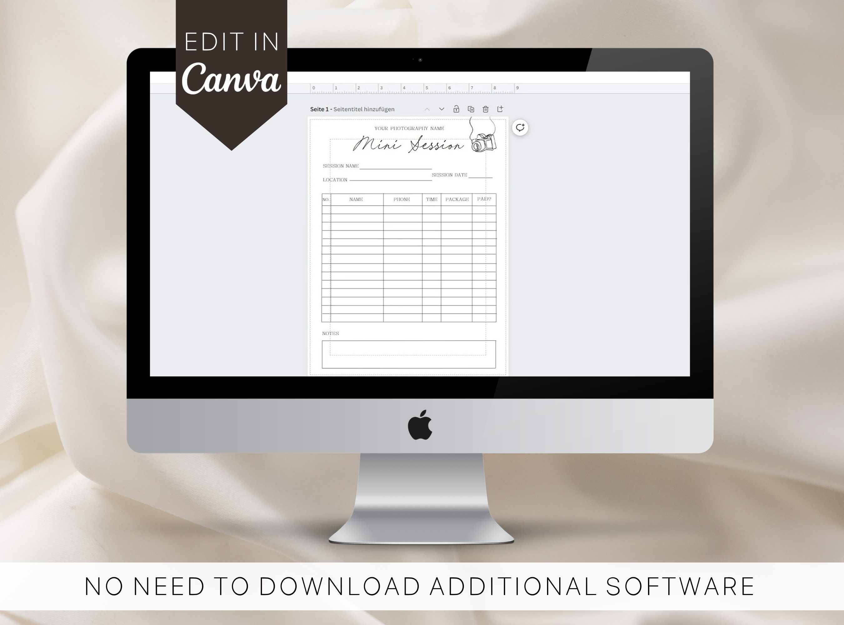 Photography Mini Session Sign-up Form: Canva Template - Etsy