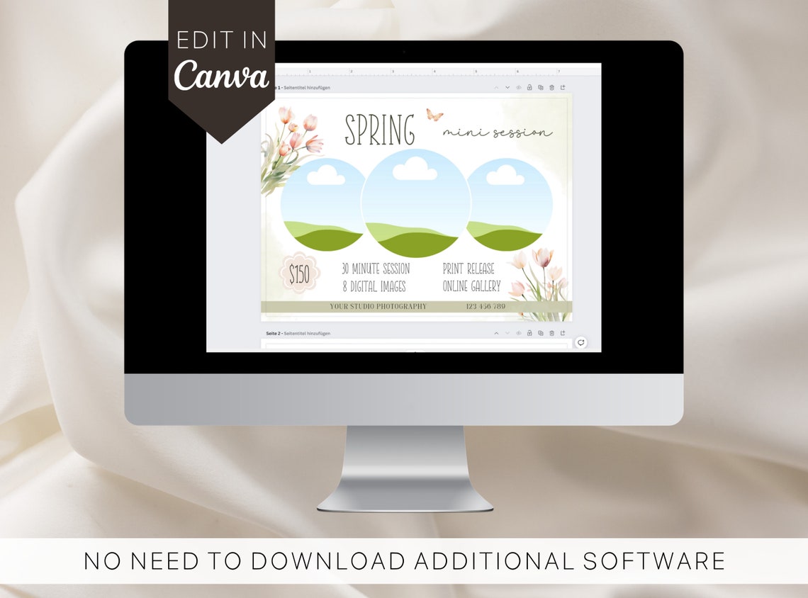 Spring Mini Session Template: Canva Photography Flyer - Etsy