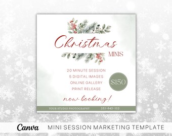 Christmas Mini Session Template Christmas Minis Holiday Mini - Etsy