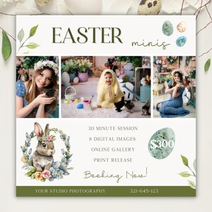Easter Mini Session Template for Photographers Canva - Etsy