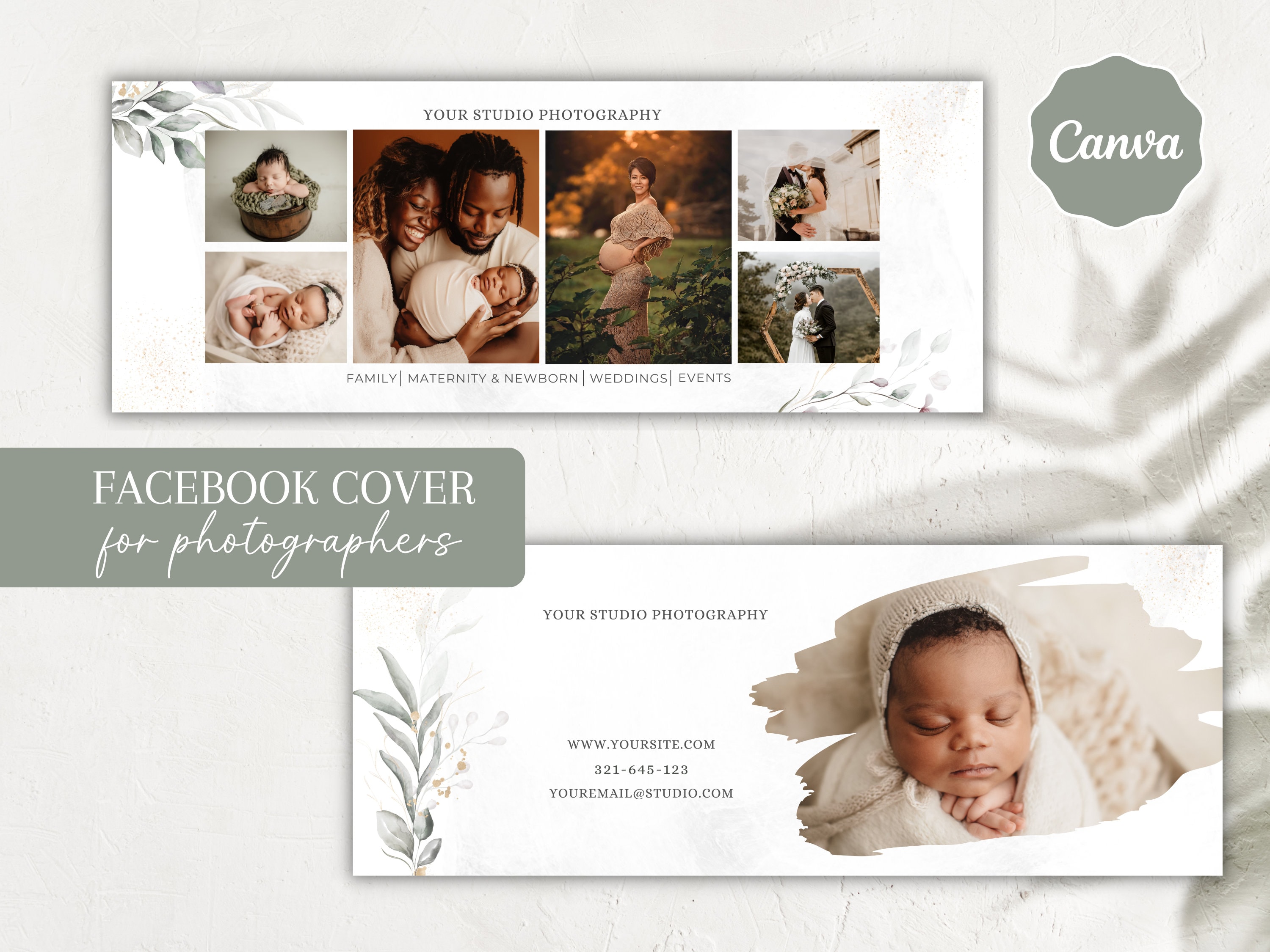 Facebook Timeline Templates for Photographers, Canva Facebook Cover ...