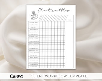 Photography Client Workflow Checklist - Etsy